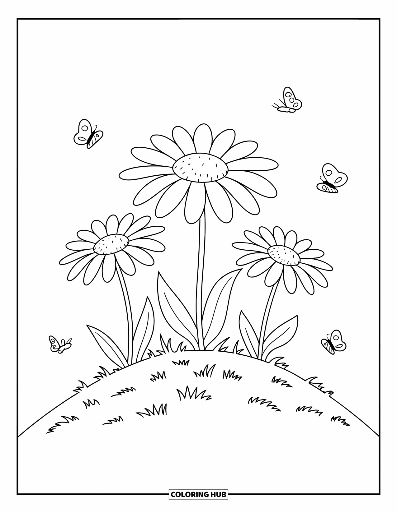 110+ Spring Flowers Coloring Pages for Kids & Adults (Free Printable PDFs)