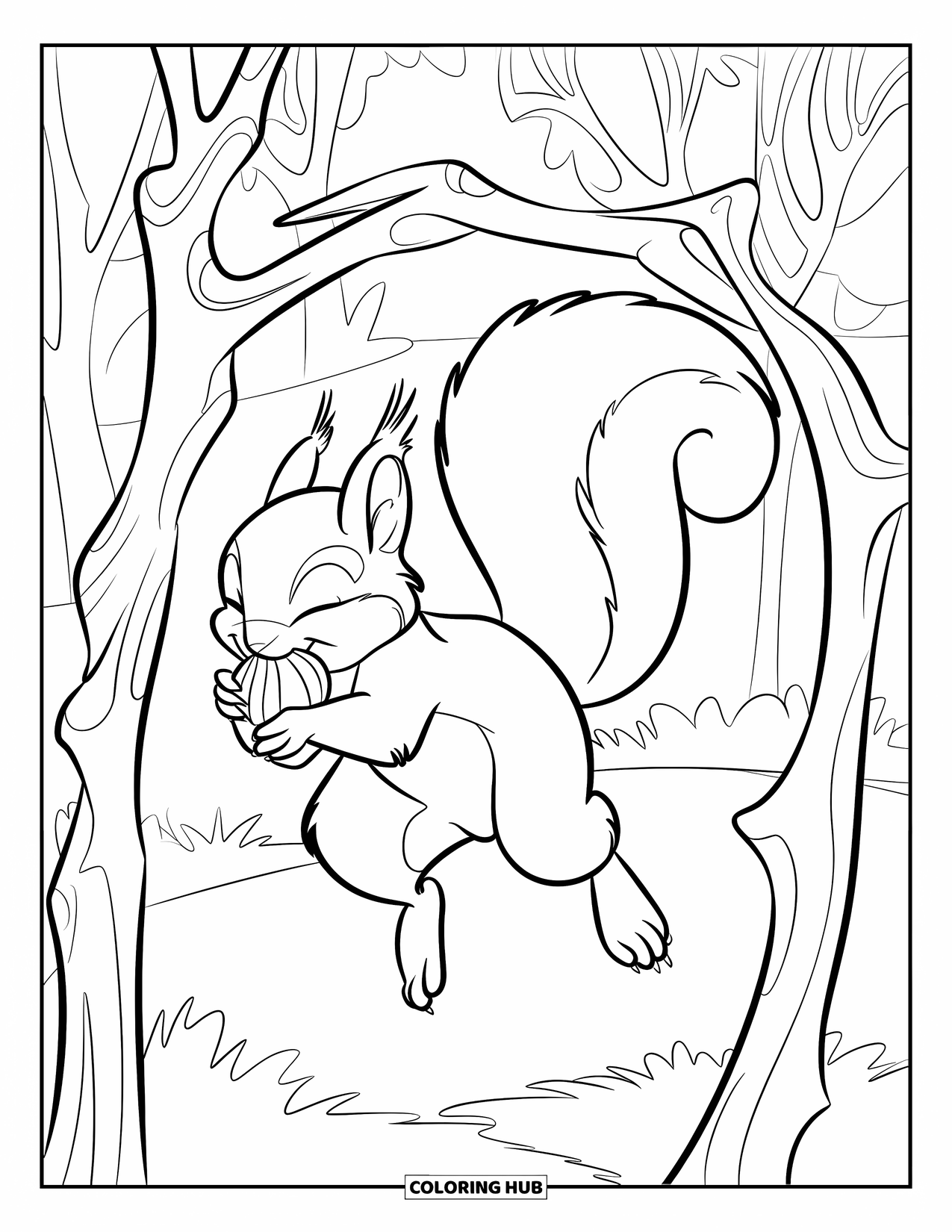 80+ Squirrel Coloring Pages for Kids & Adults (Free Printable PDFs)