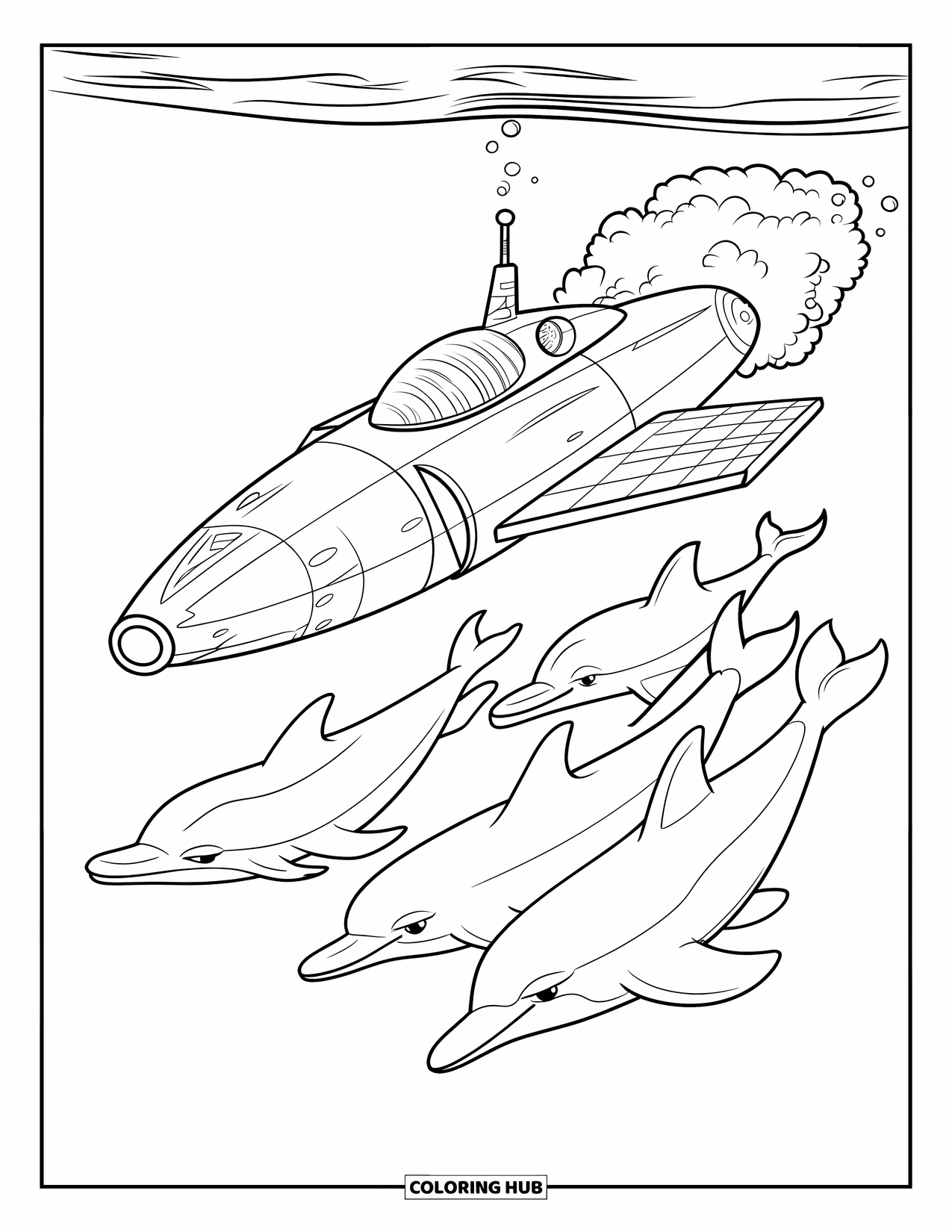60+ Submarine Coloring Pages for Kids & Adults (Free Printable PDFs)