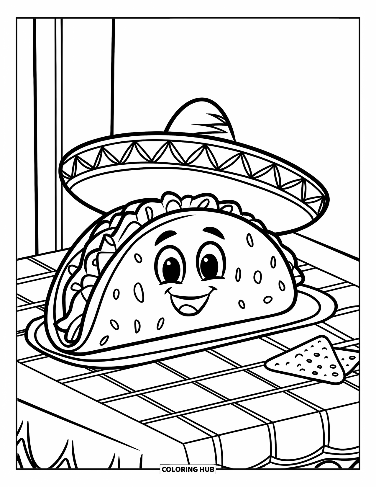75+ Taco Coloring Pages for Kids & Adults (Free Printable PDFs)