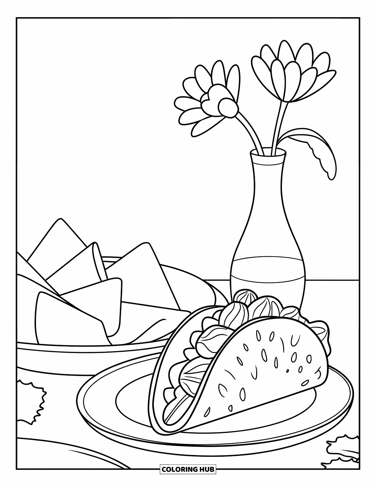 75+ Taco Coloring Pages for Kids & Adults (Free Printable PDFs)