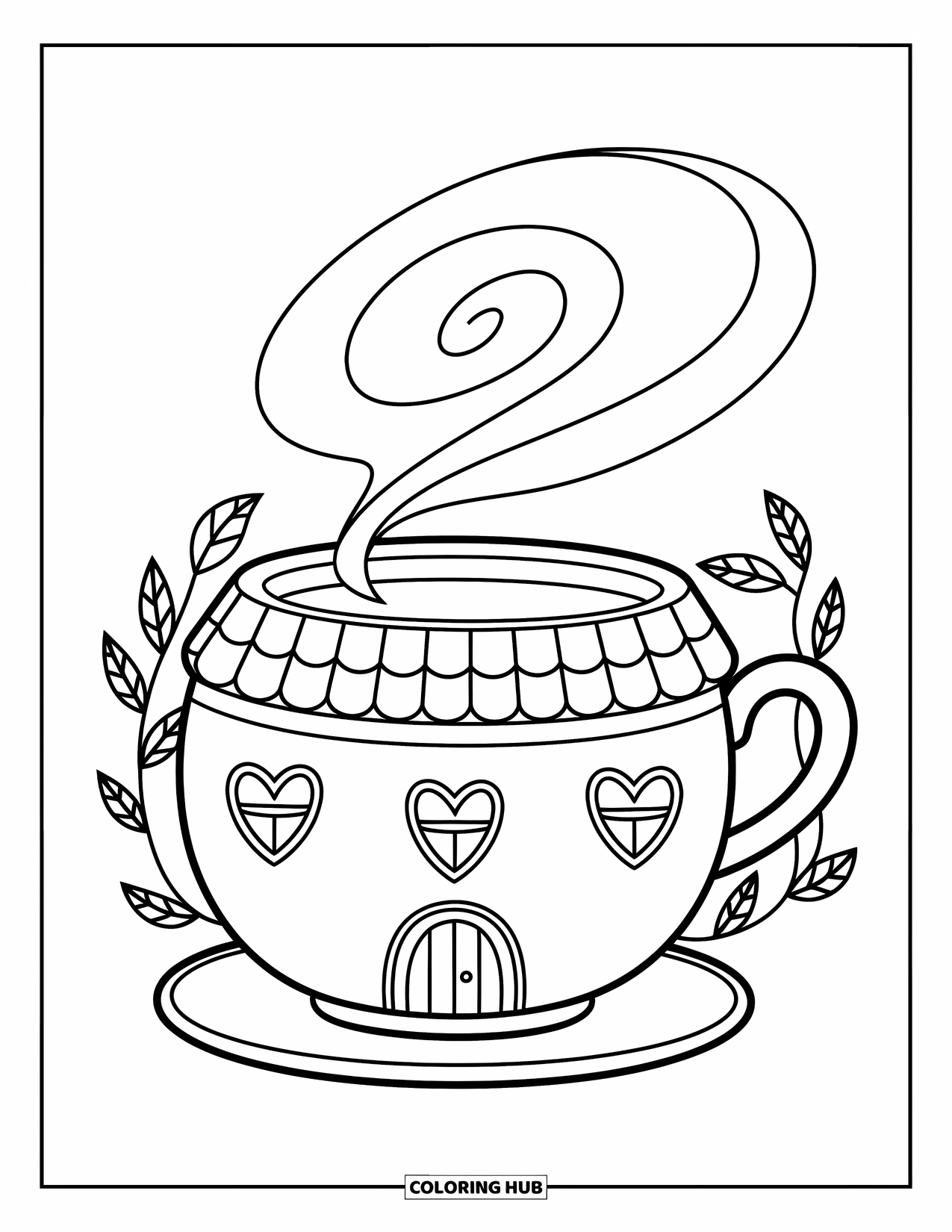 80+ Teacup Coloring Pages for Kids & Adults (Free Printable PDFs)