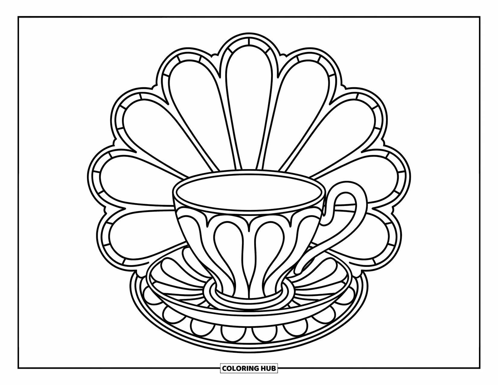 80+ Teacup Coloring Pages for Kids & Adults (Free Printable PDFs)
