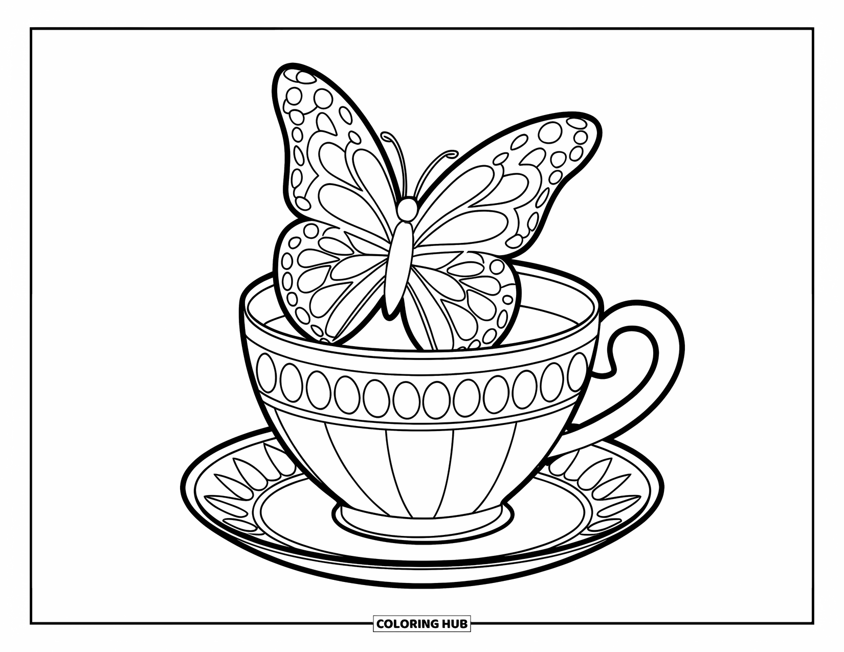 80+ Teacup Coloring Pages for Kids & Adults (Free Printable PDFs)