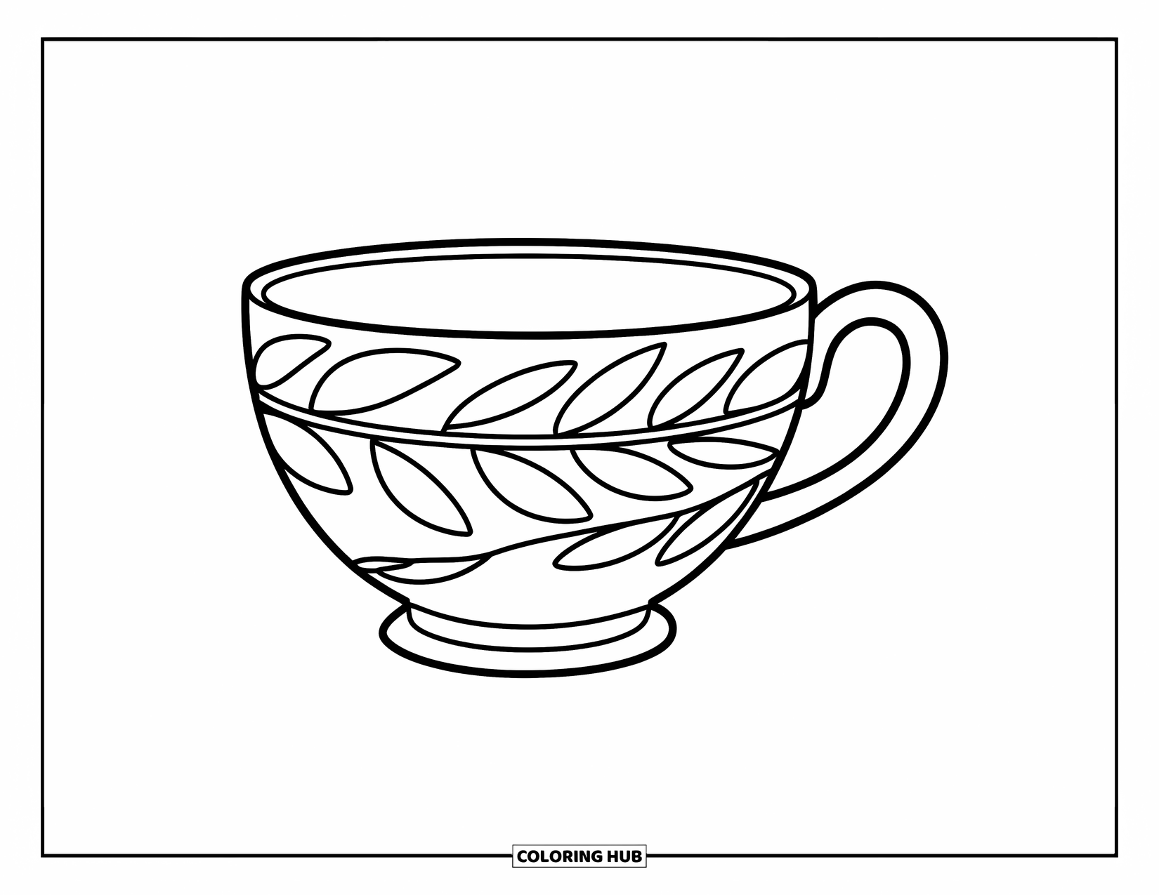 80+ Teacup Coloring Pages for Kids & Adults (Free Printable PDFs)