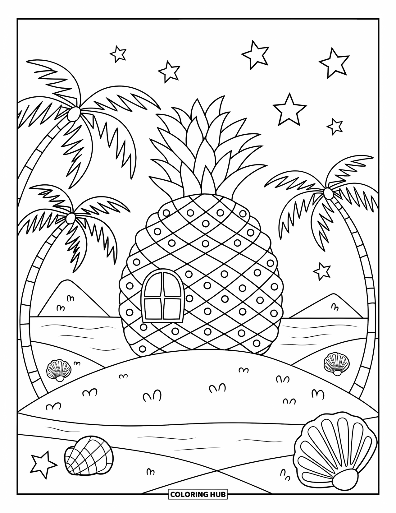 100+ Tropical Coloring Pages for Kids & Adults (Free Printable PDFs)