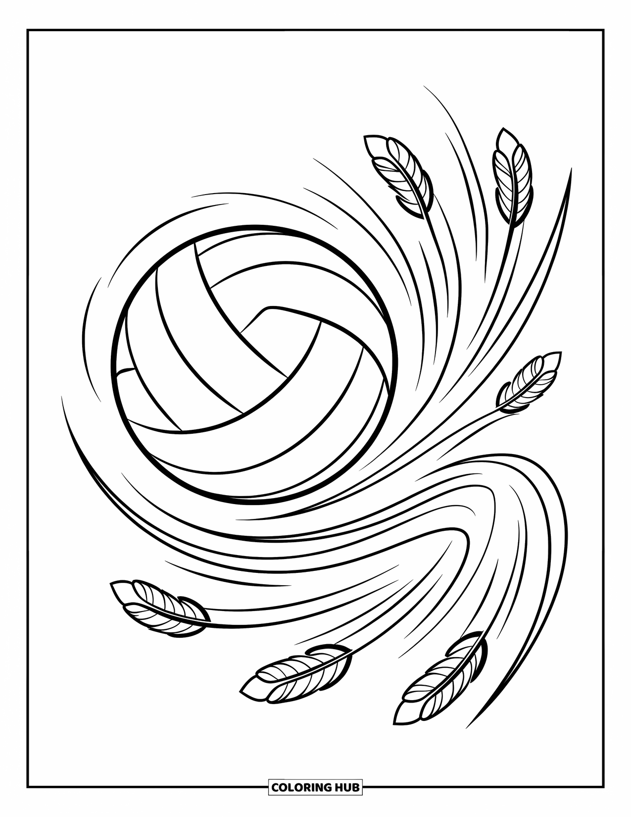 85+ Volleyball Coloring Pages for Kids & Adults (Free Printable PDFs)