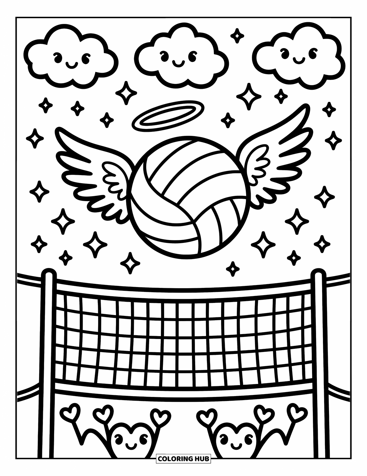 85+ Volleyball Coloring Pages for Kids & Adults (Free Printable PDFs)
