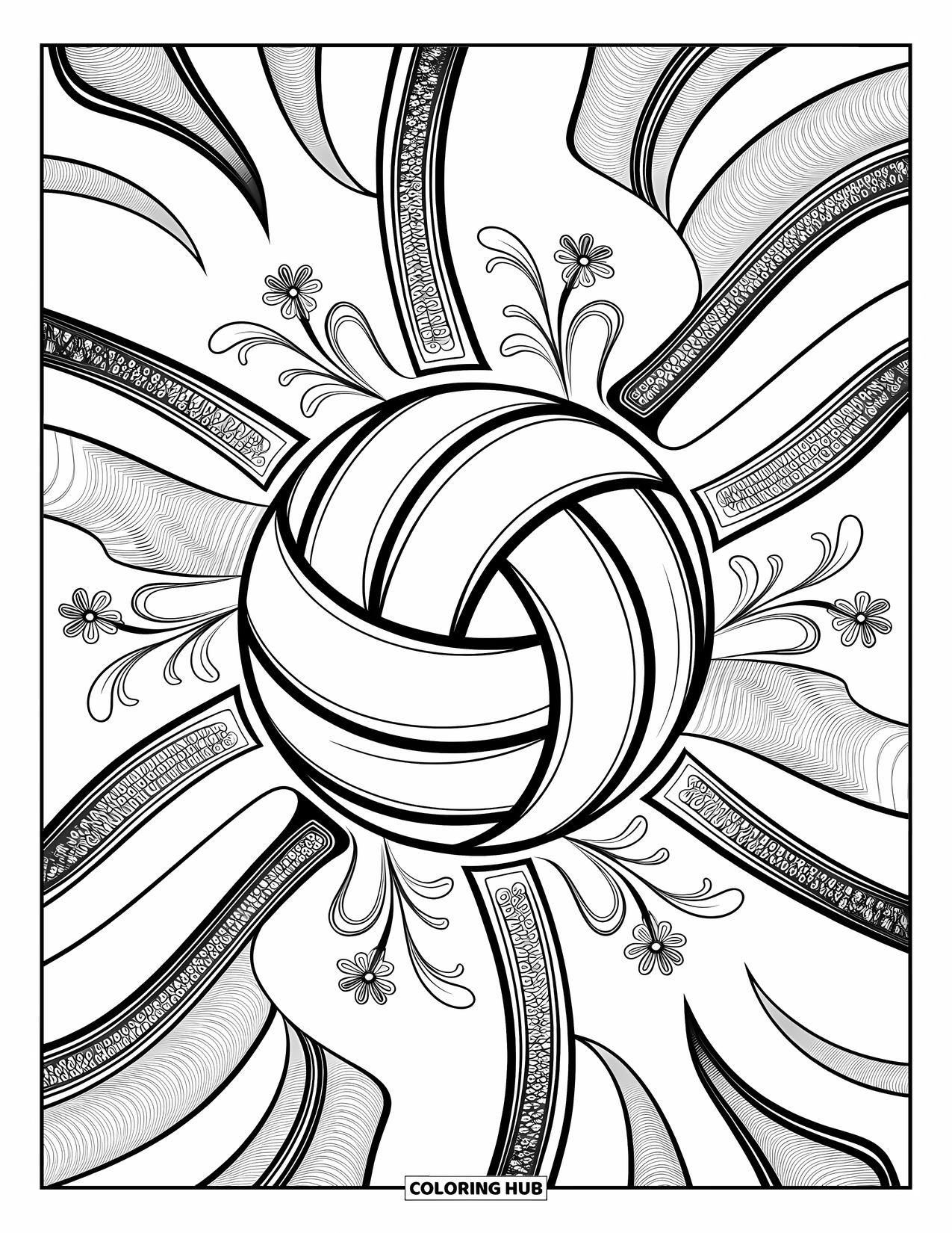 85+ Volleyball Coloring Pages for Kids & Adults (Free Printable PDFs)