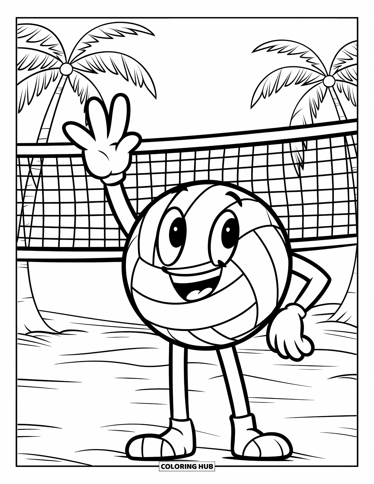 85+ Volleyball Coloring Pages for Kids & Adults (Free Printable PDFs)