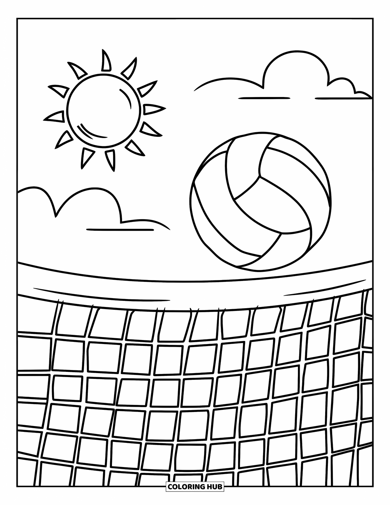 85+ Volleyball Coloring Pages for Kids & Adults (Free Printable PDFs)