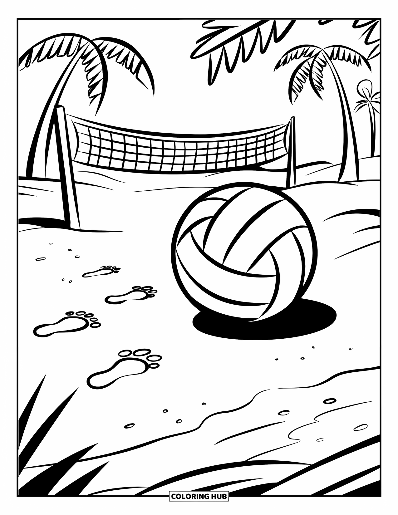 85+ Volleyball Coloring Pages for Kids & Adults (Free Printable PDFs)
