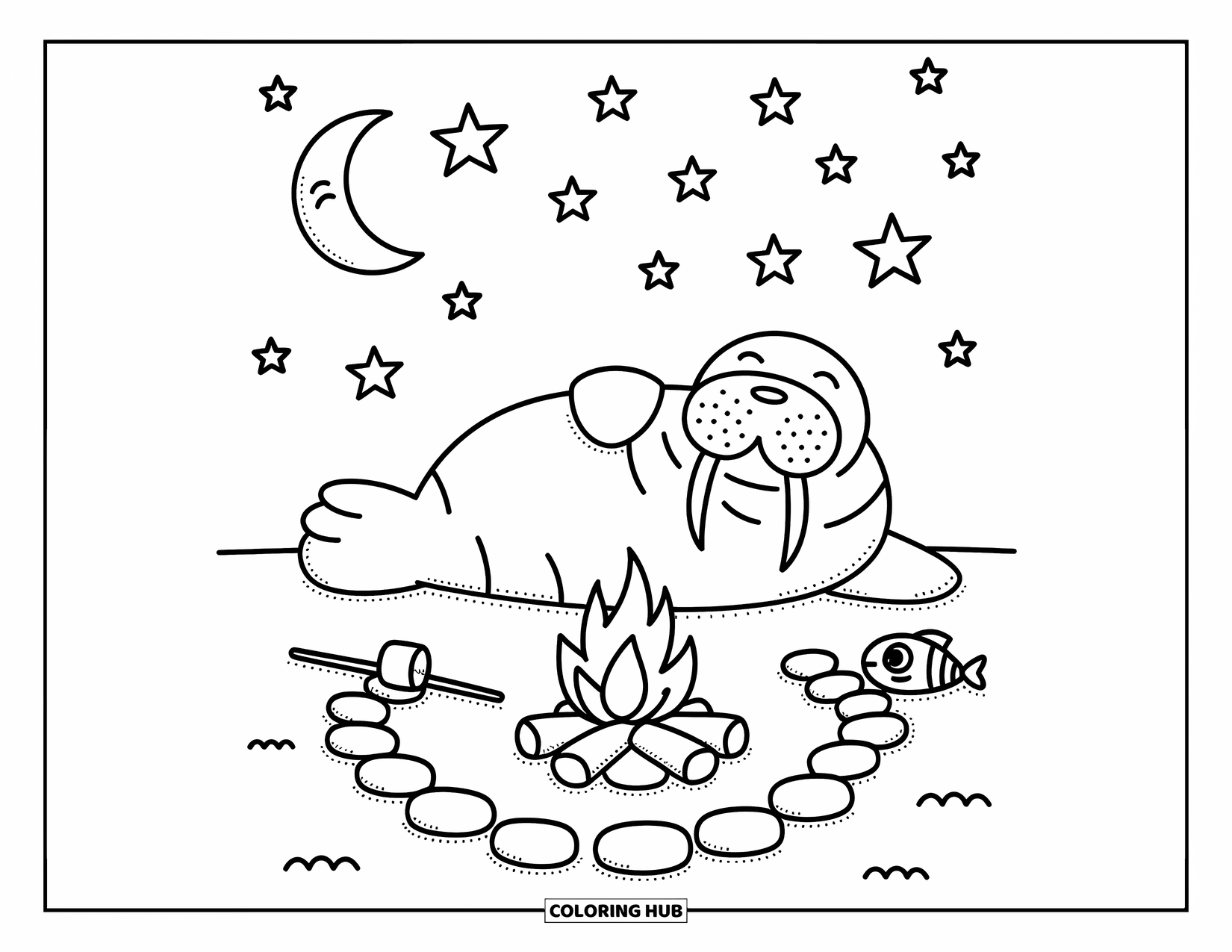 70+ Walrus Coloring Pages for Kids & Adults (Free Printable PDFs)