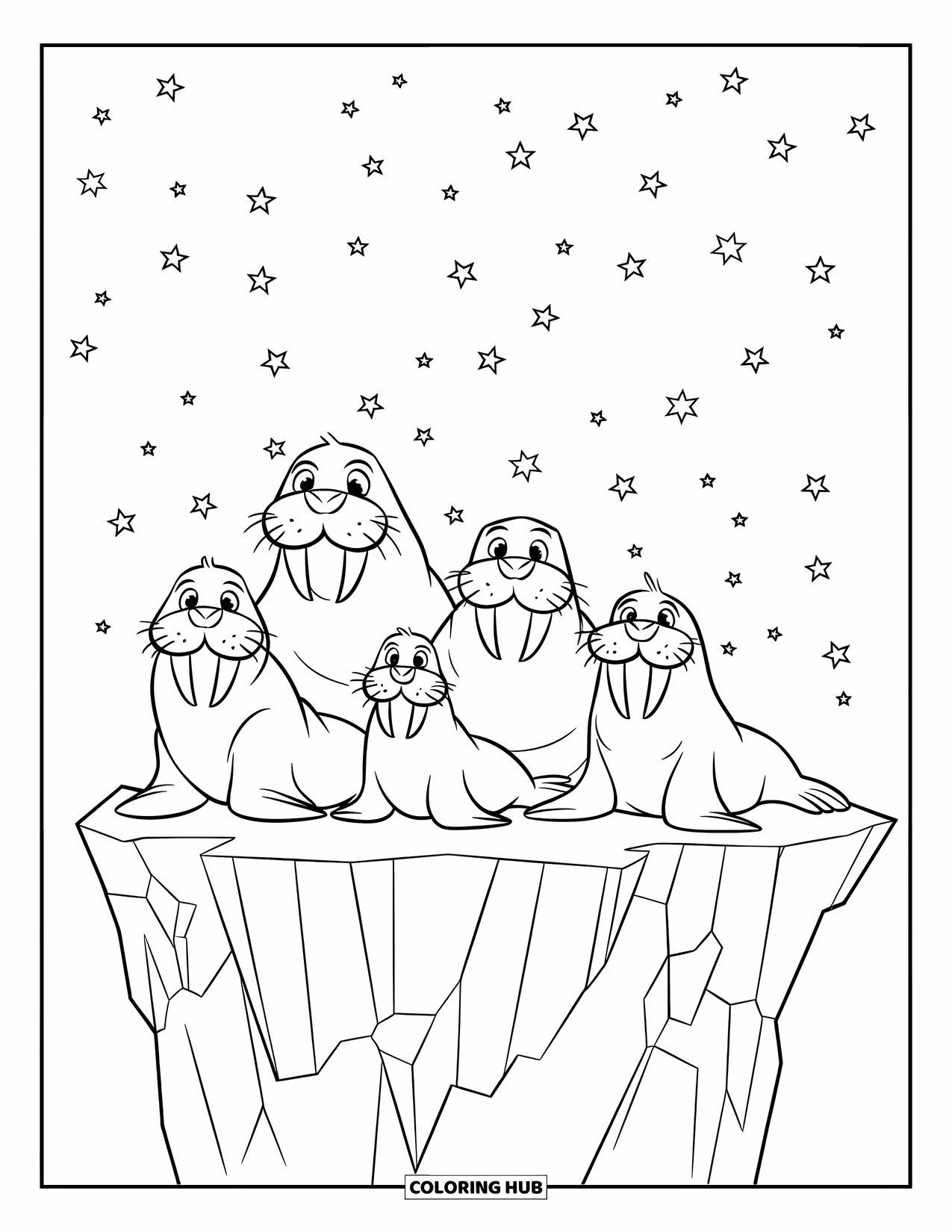 70+ Walrus Coloring Pages for Kids & Adults (Free Printable PDFs)