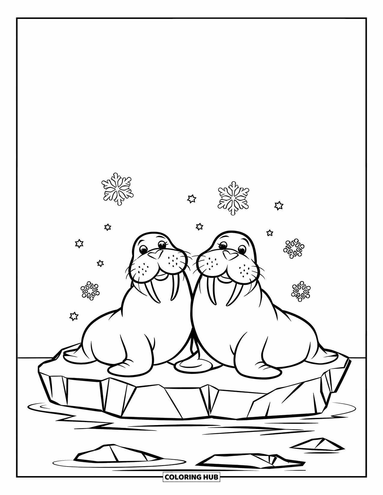 70+ Walrus Coloring Pages for Kids & Adults (Free Printable PDFs)