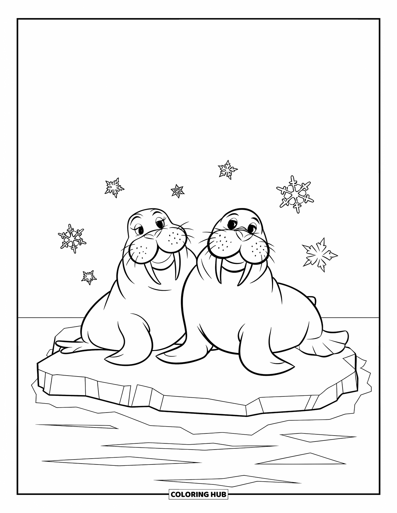 70+ Walrus Coloring Pages for Kids & Adults (Free Printable PDFs)
