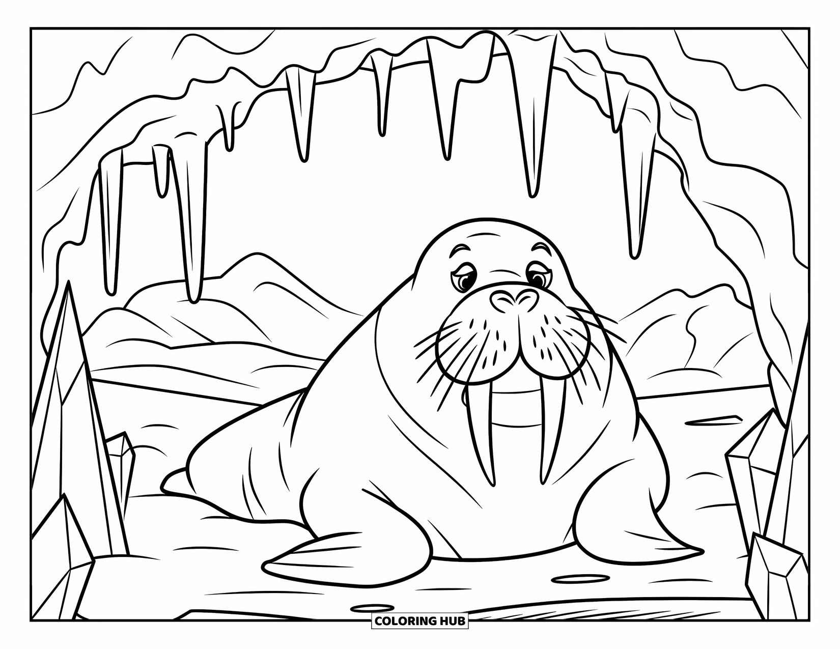 70+ Walrus Coloring Pages for Kids & Adults (Free Printable PDFs)
