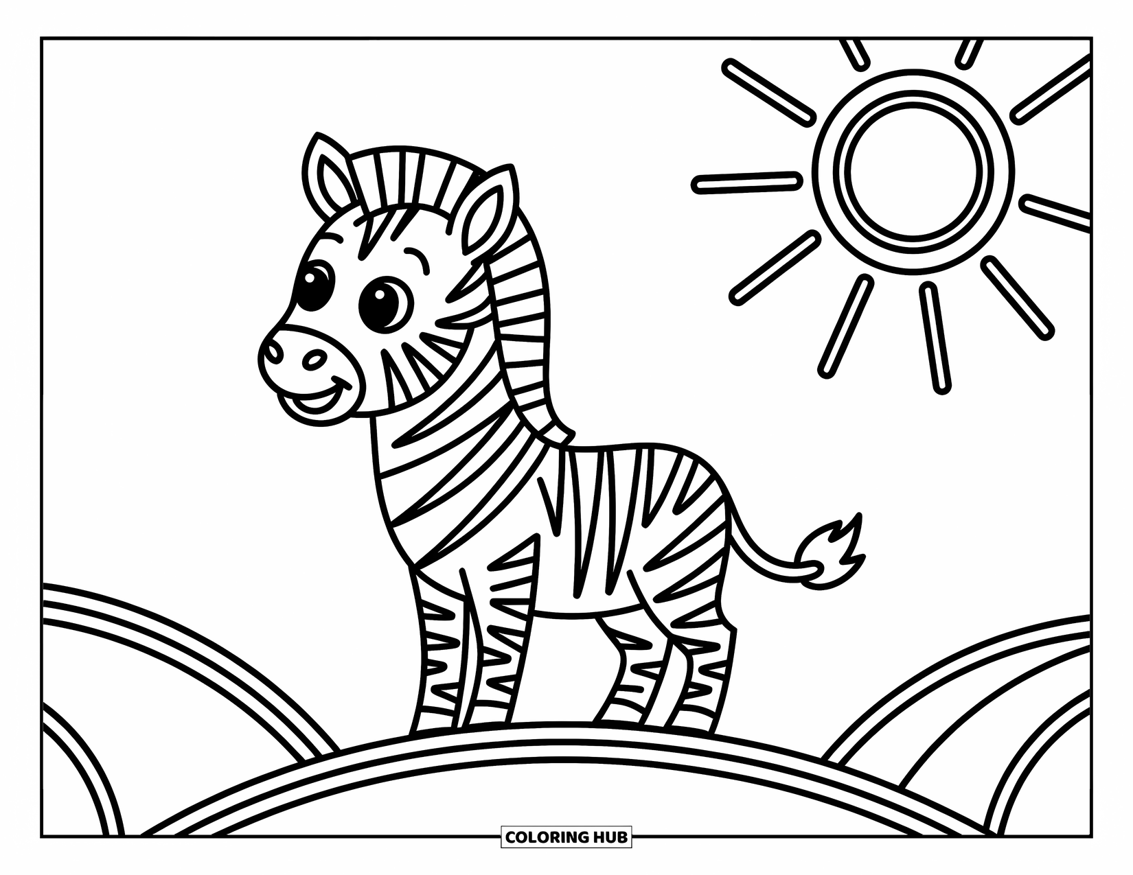 90+ Zebra Coloring Pages for Kids & Adults (Free Printable PDFs)