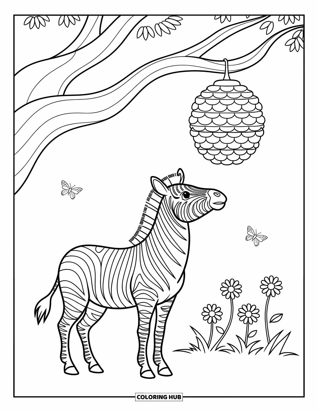 90+ Zebra Coloring Pages for Kids & Adults (Free Printable PDFs)