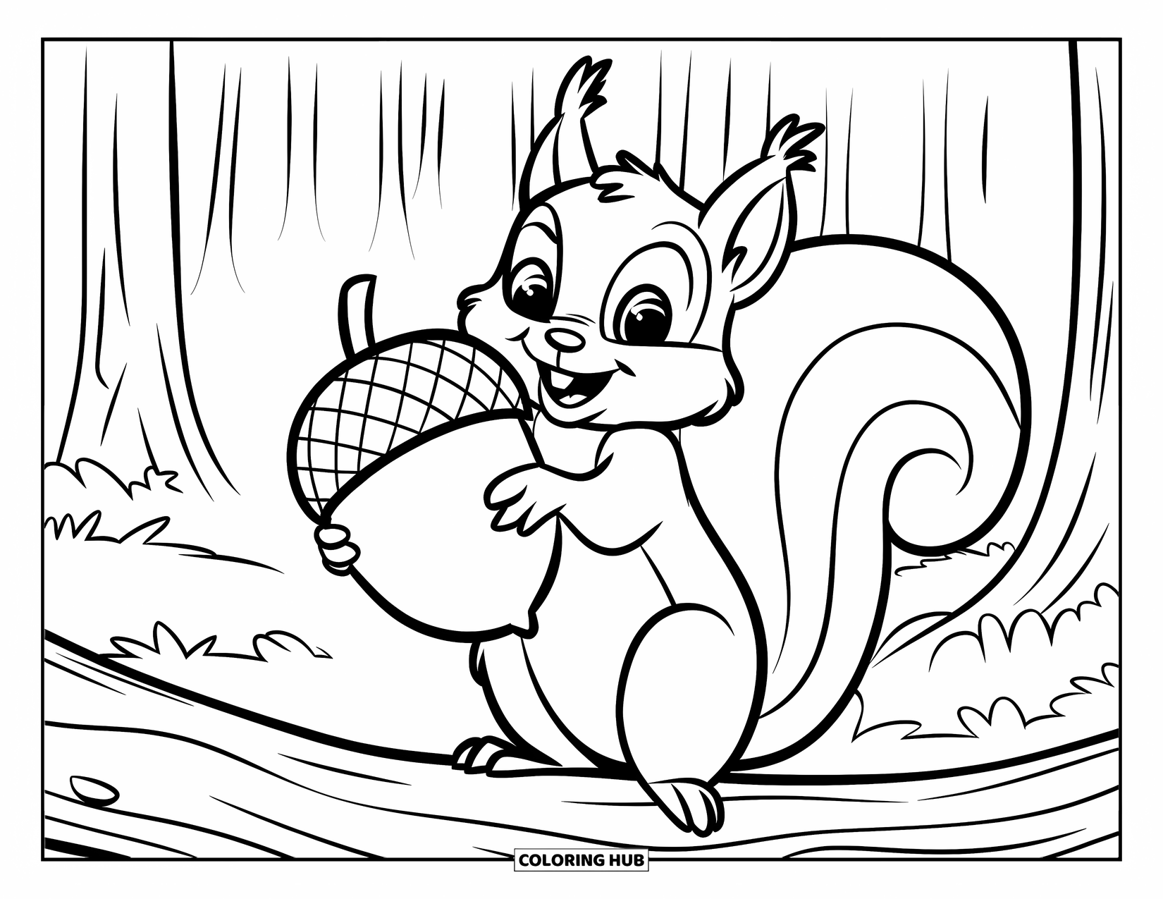 90+ Acorn Coloring Pages for Kids & Adults (Free Printable PDFs)