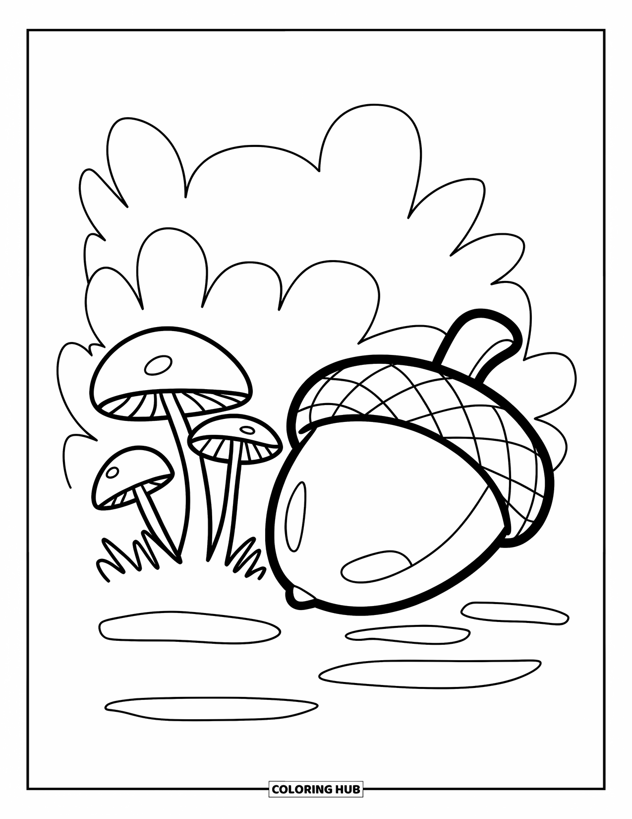 90+ Acorn Coloring Pages for Kids & Adults (Free Printable PDFs)