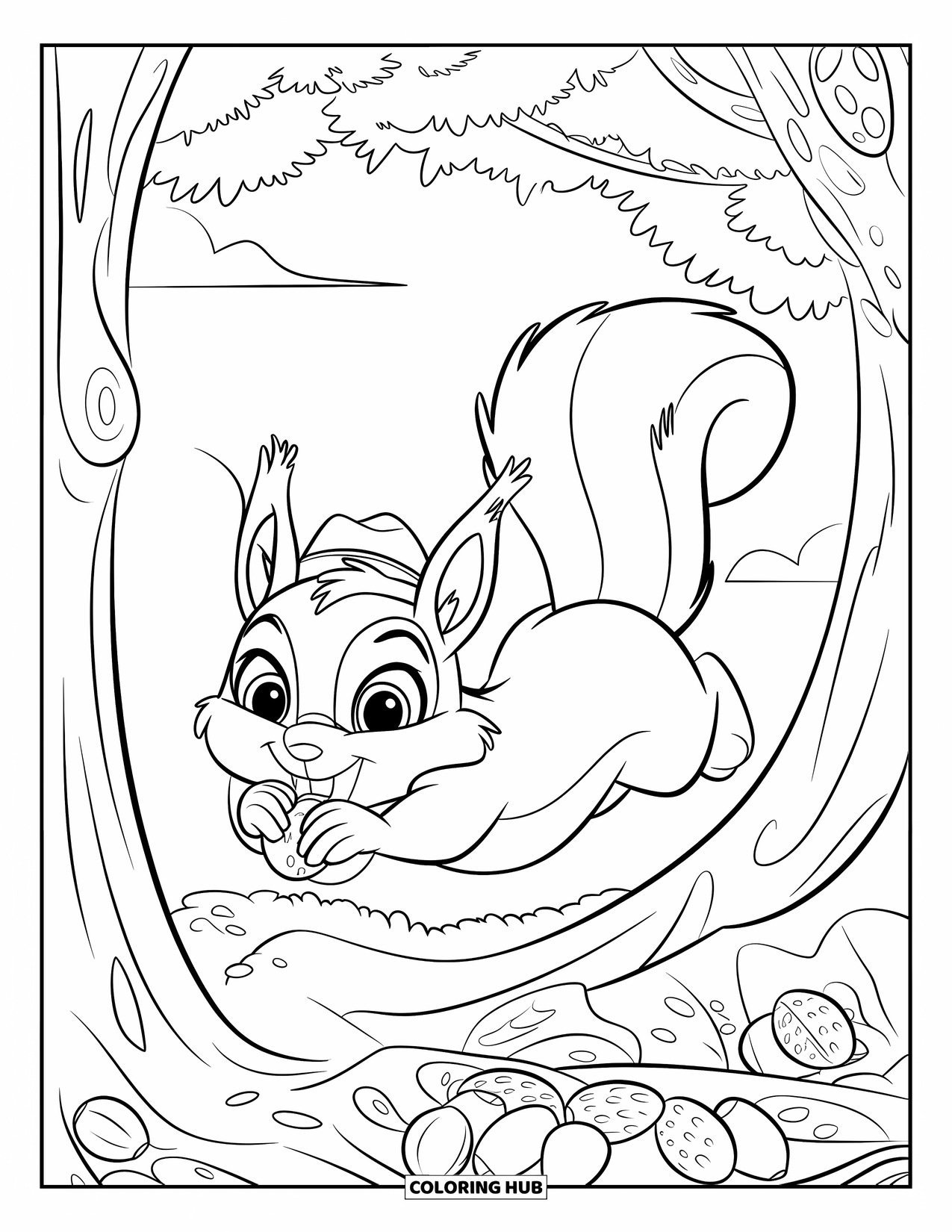 90+ Acorn Coloring Pages for Kids & Adults (Free Printable PDFs)