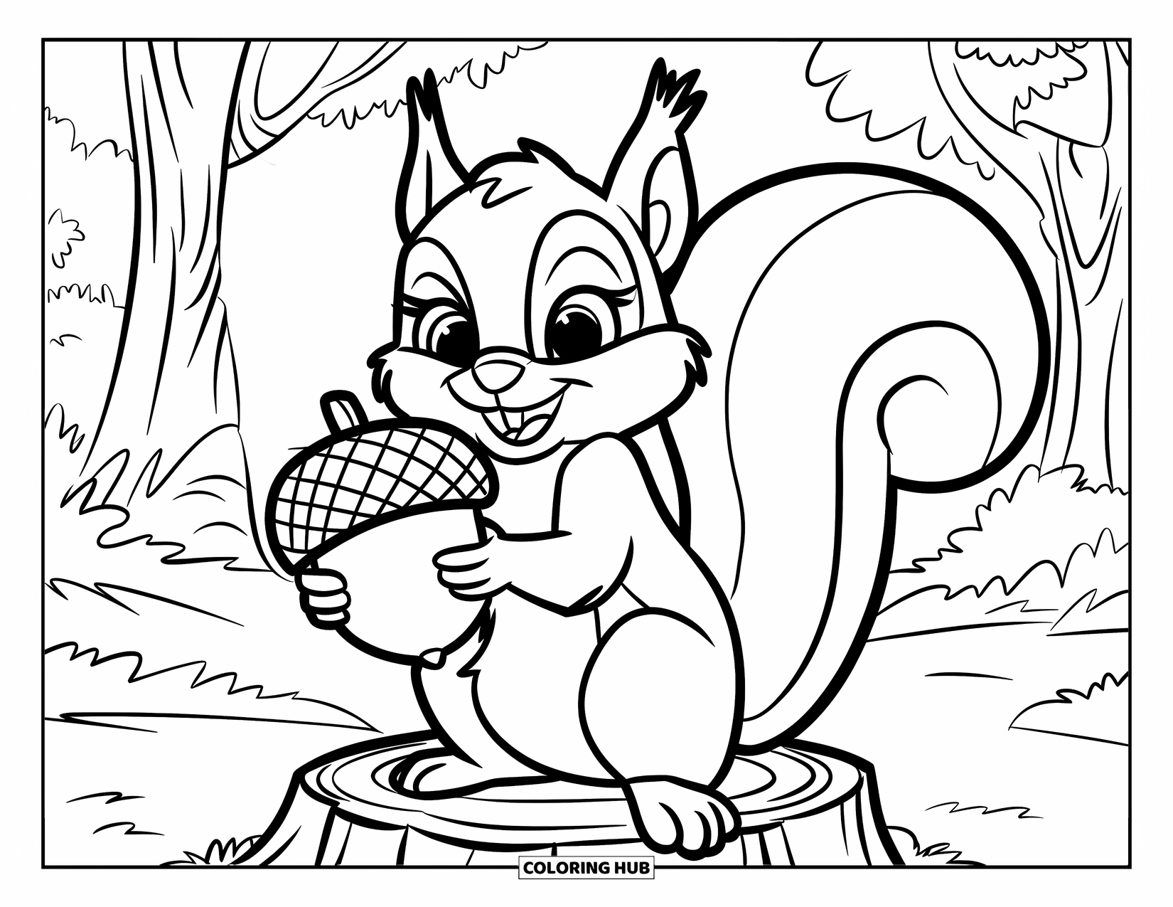 90+ Acorn Coloring Pages for Kids & Adults (Free Printable PDFs)