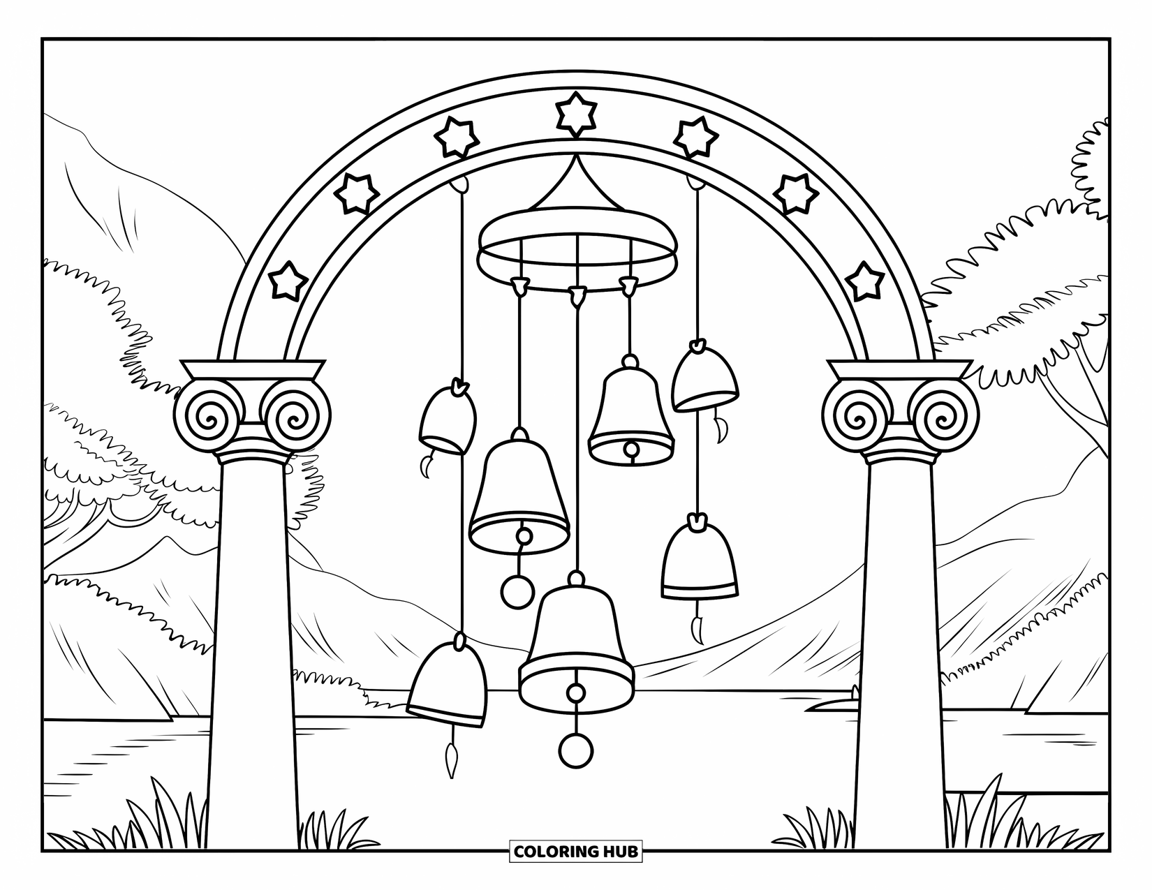 Chime Clipartmag Sketch Coloring Page