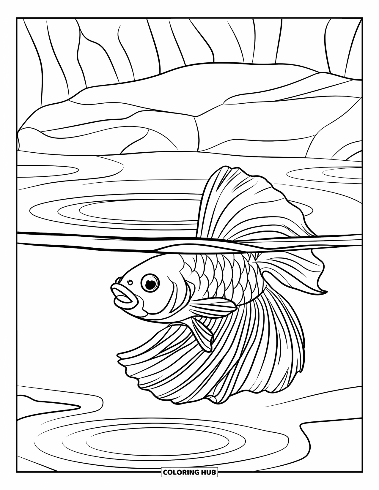 75+ Betta Fish Coloring Pages for Kids & Adults (Free Printable PDFs)