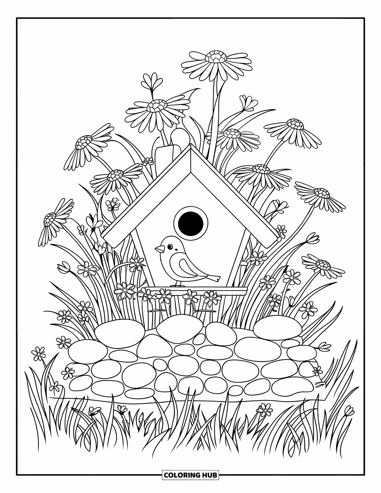 80+ Birdhouse Coloring Pages for Kids & Adults (Free Printable PDFs)