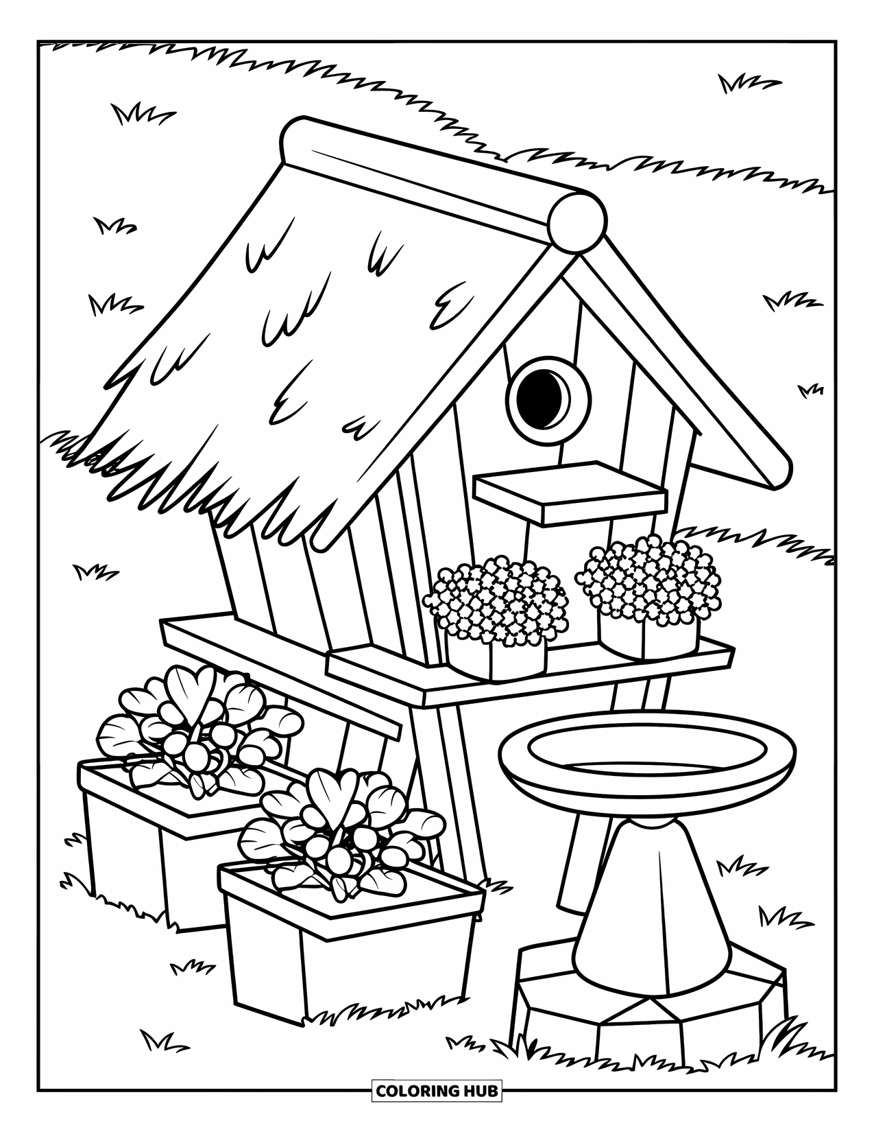 80+ Birdhouse Coloring Pages for Kids & Adults (Free Printable PDFs)