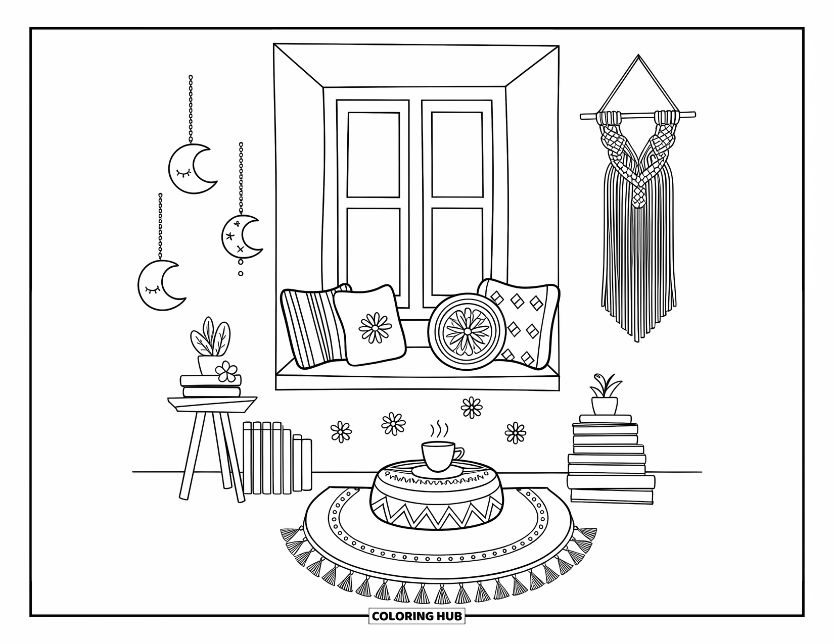 80+ Boho Coloring Pages for Kids & Adults (Free Printable PDFs)
