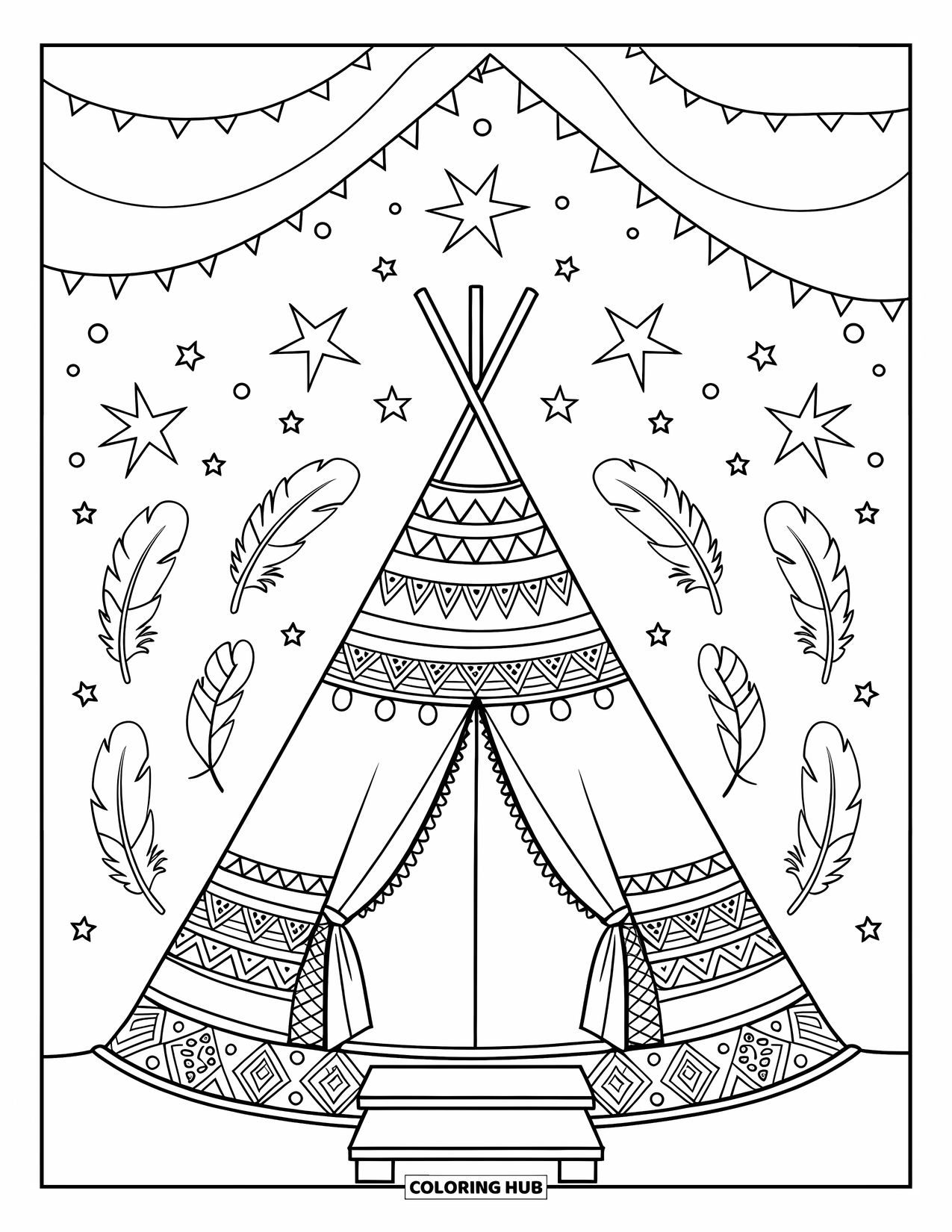 80+ Boho Coloring Pages for Kids & Adults (Free Printable PDFs)