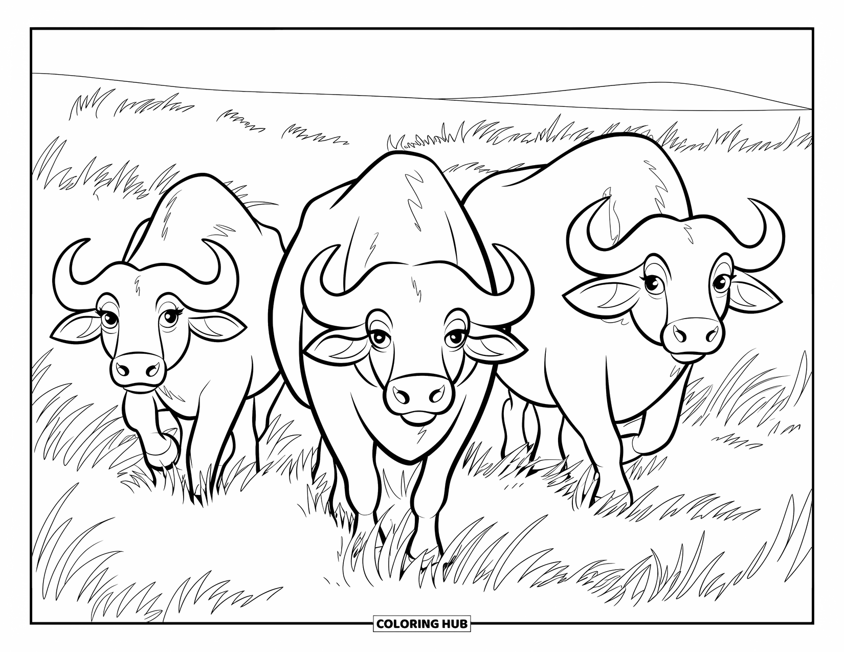 85+ Buffalo Coloring Pages for Kids & Adults (Free Printable PDFs)