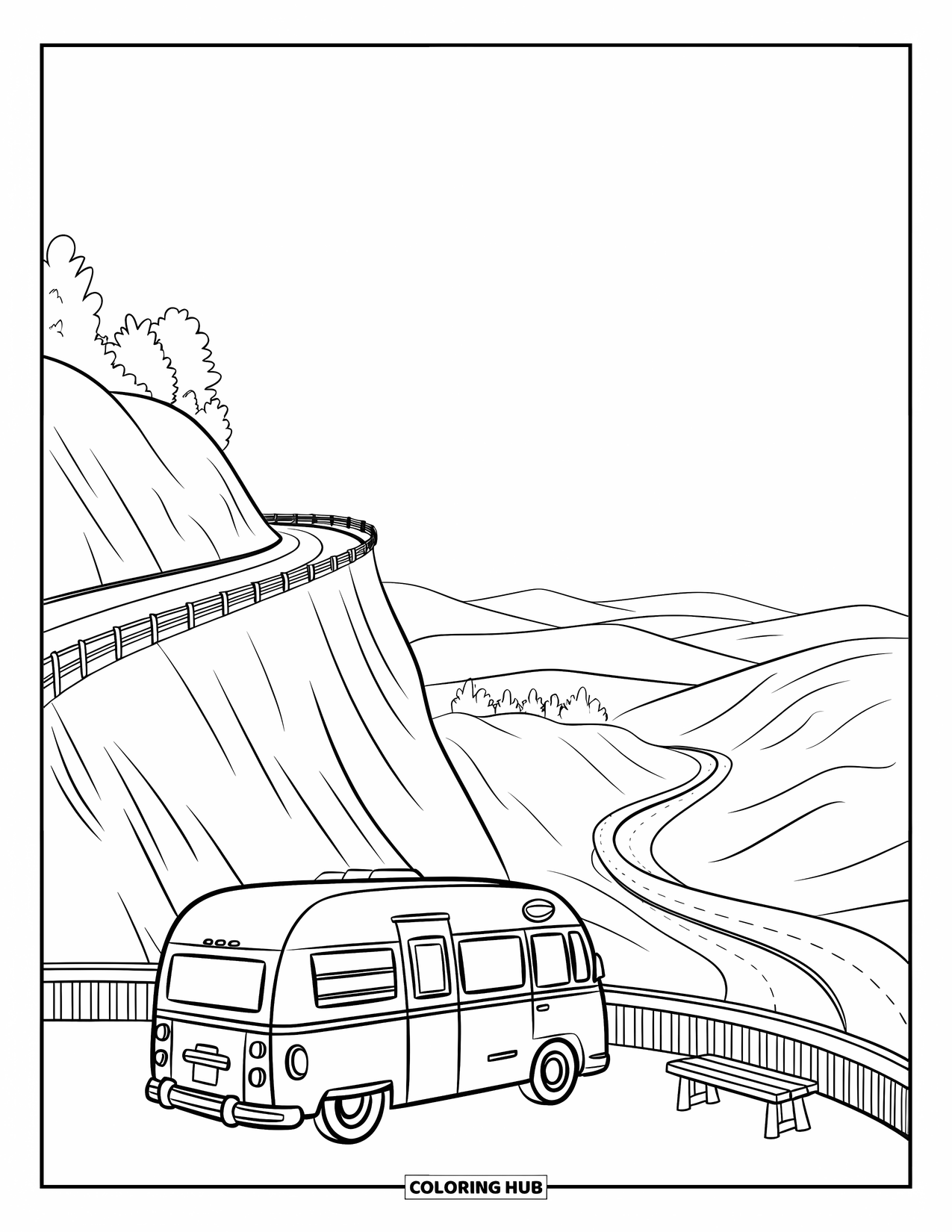 70+ Bus Coloring Pages for Kids & Adults (Free Printable PDFs)