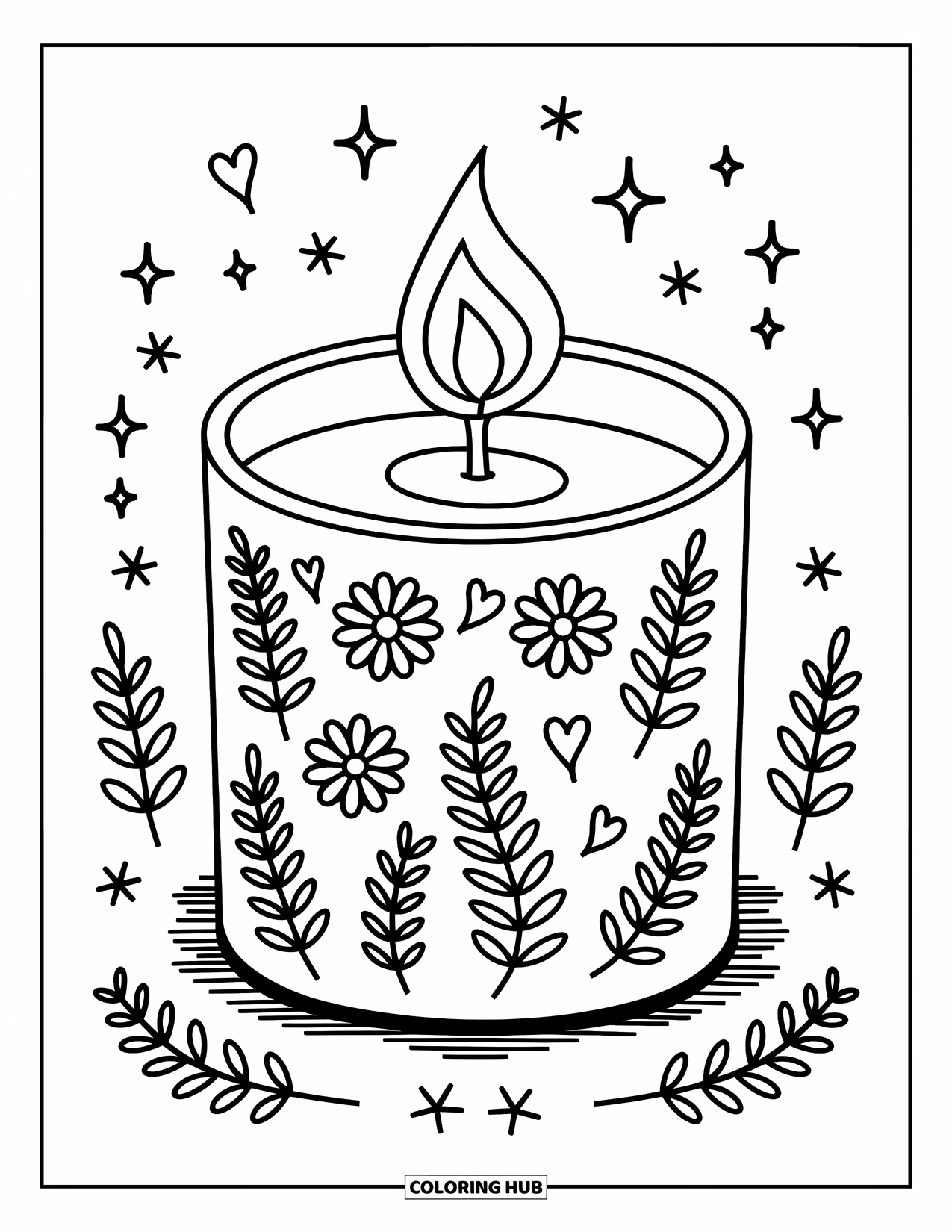 85+ Candle Coloring Pages for Kids & Adults (Free Printable PDFs)