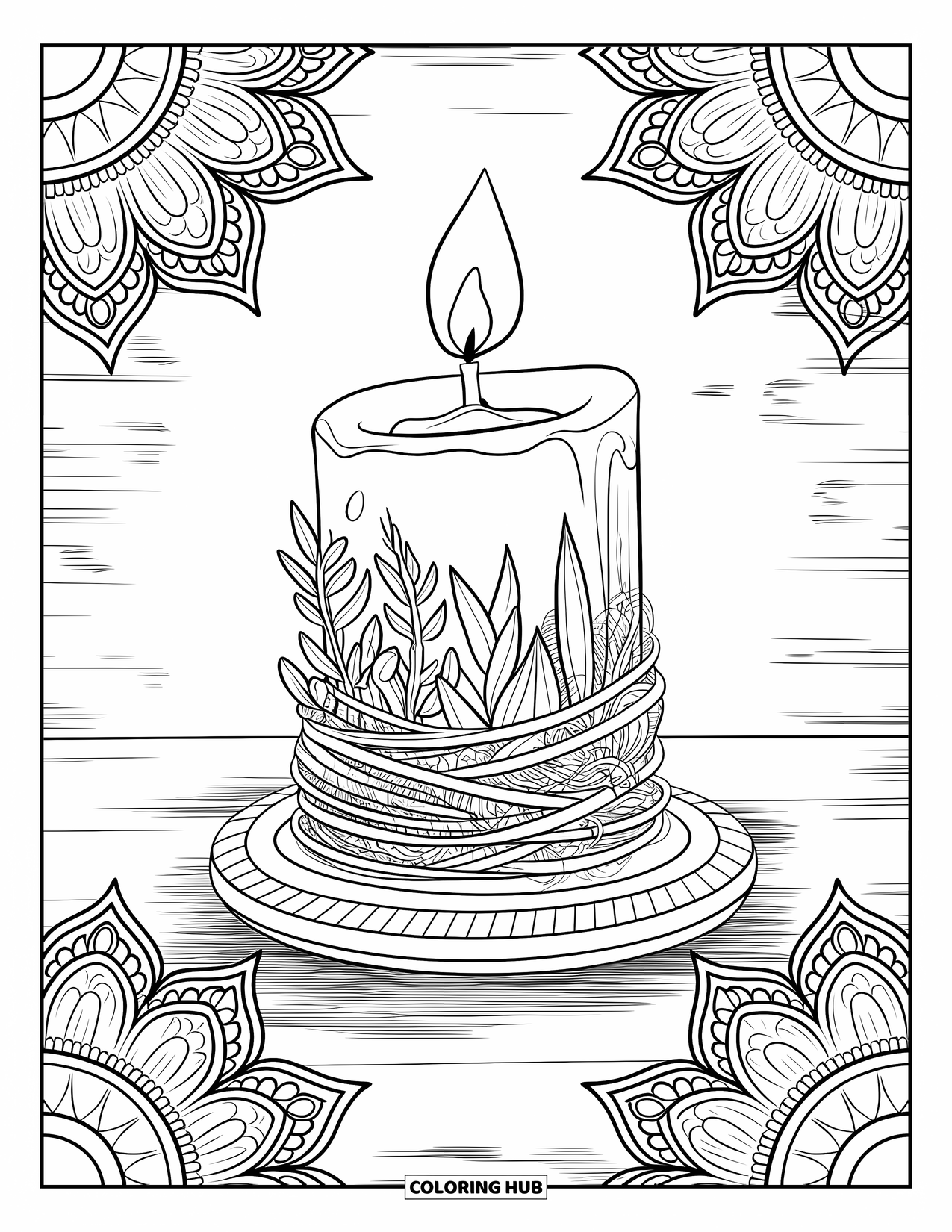 85+ Candle Coloring Pages for Kids & Adults (Free Printable PDFs)