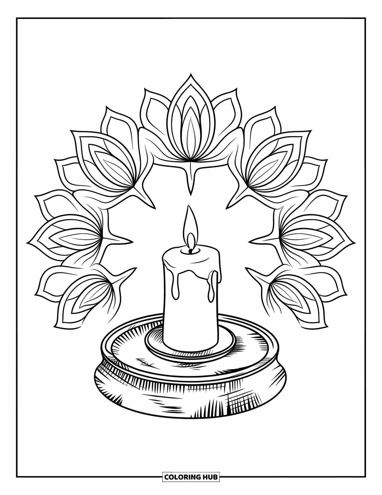 85+ Candle Coloring Pages for Kids & Adults (Free Printable PDFs)