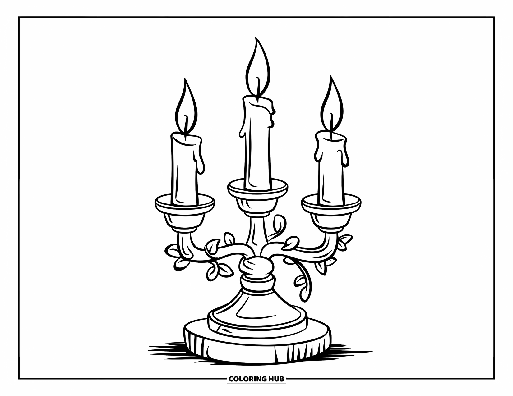 85+ Candle Coloring Pages for Kids & Adults (Free Printable PDFs)
