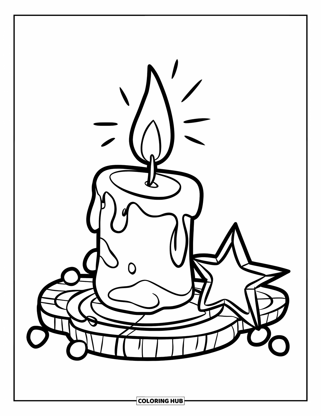 85+ Candle Coloring Pages for Kids & Adults (Free Printable PDFs)