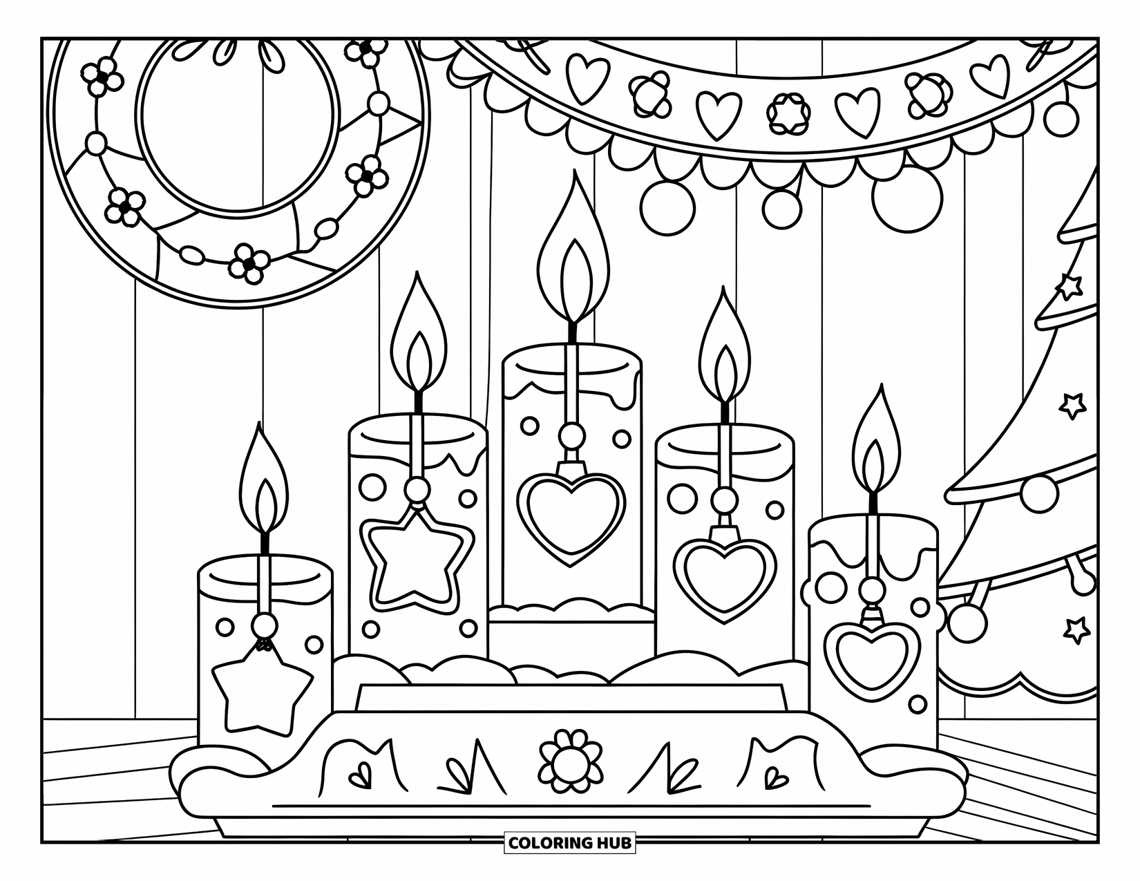 85+ Candle Coloring Pages for Kids & Adults (Free Printable PDFs)