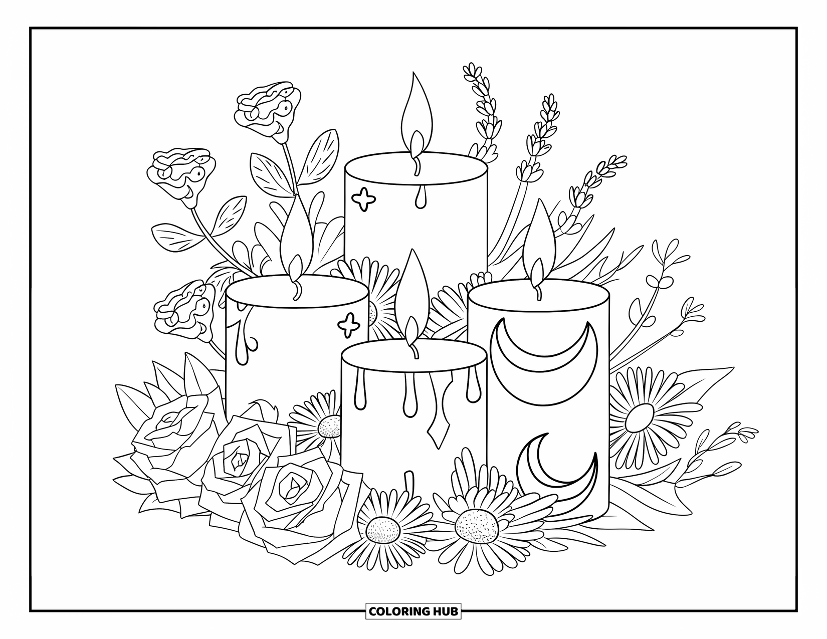 85+ Candle Coloring Pages for Kids & Adults (Free Printable PDFs)