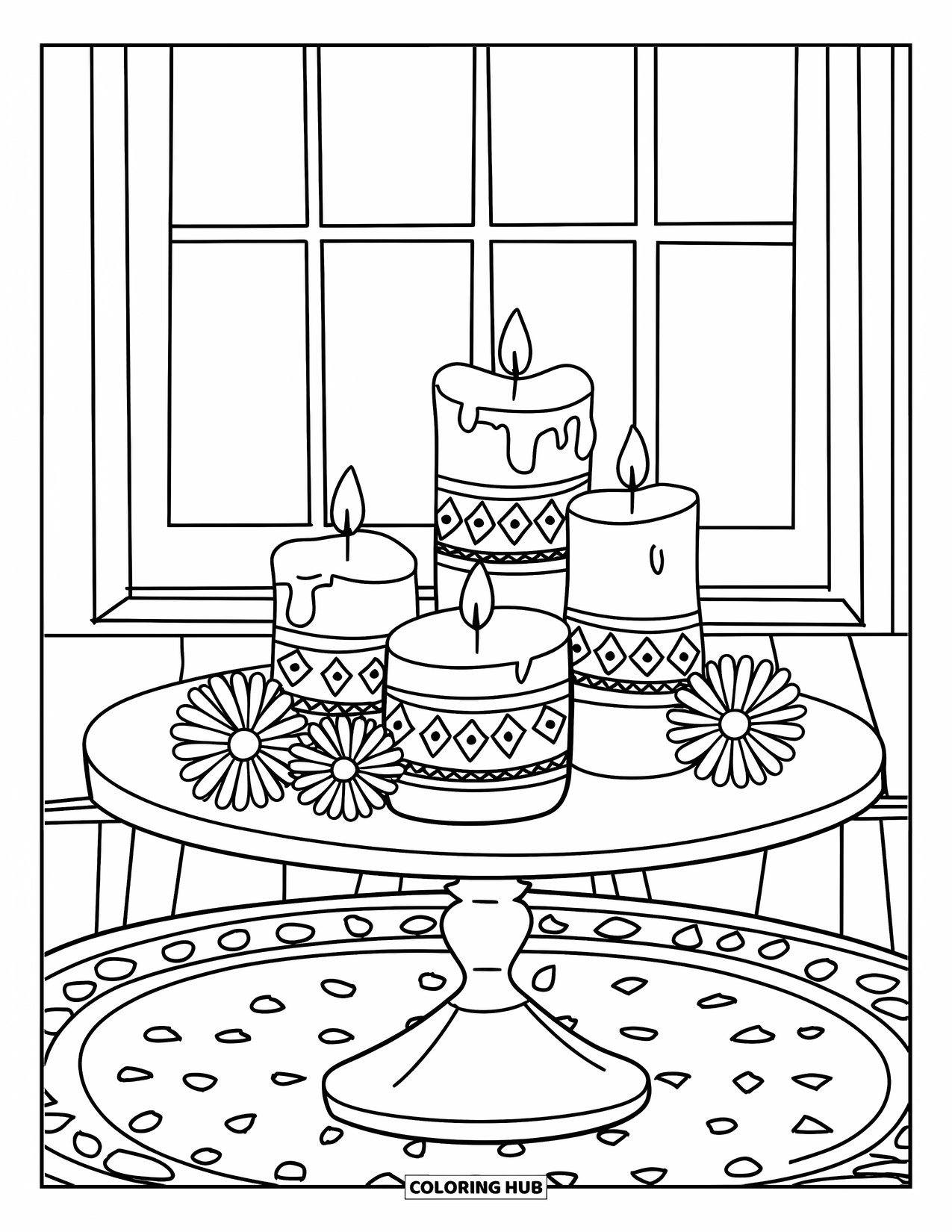 85+ Candle Coloring Pages for Kids & Adults (Free Printable PDFs)