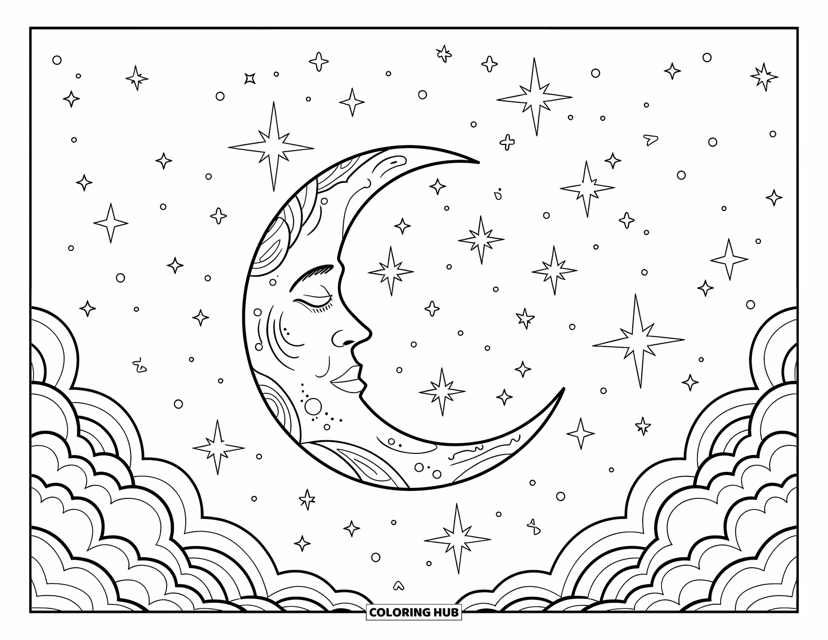 80+ Celestial Coloring Pages for Kids & Adults (Free Printable PDFs)