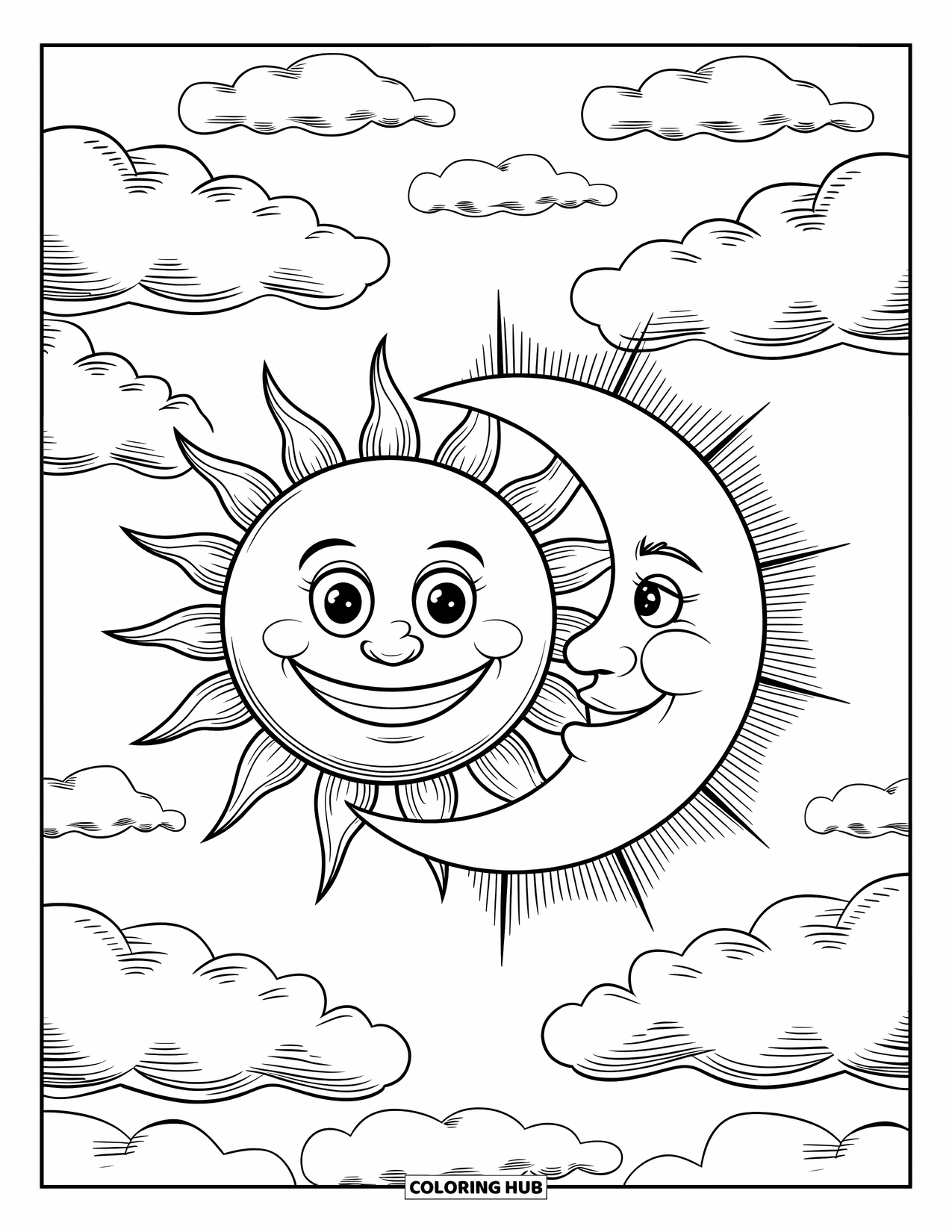 80+ Celestial Coloring Pages for Kids & Adults (Free Printable PDFs)