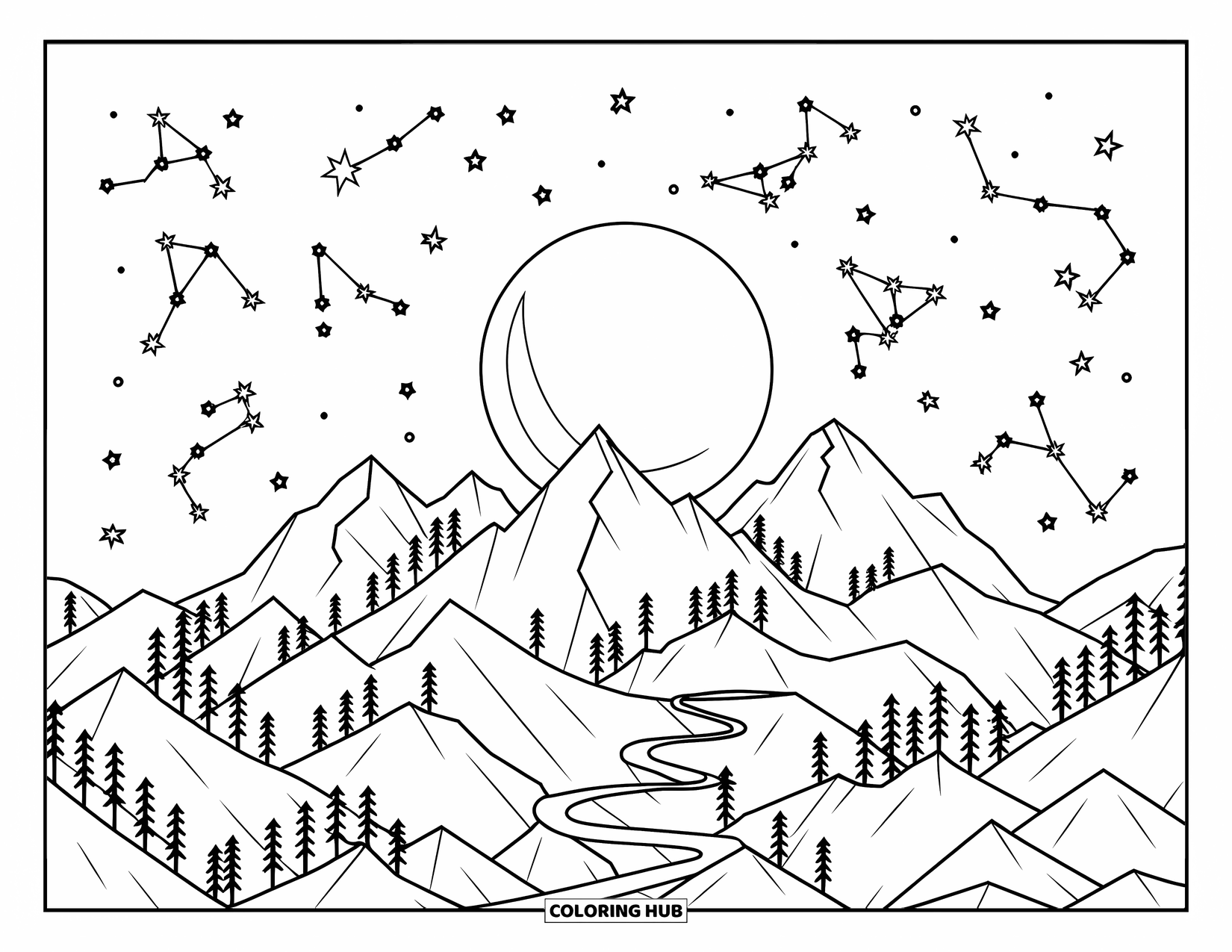 80+ Celestial Coloring Pages for Kids & Adults (Free Printable PDFs)