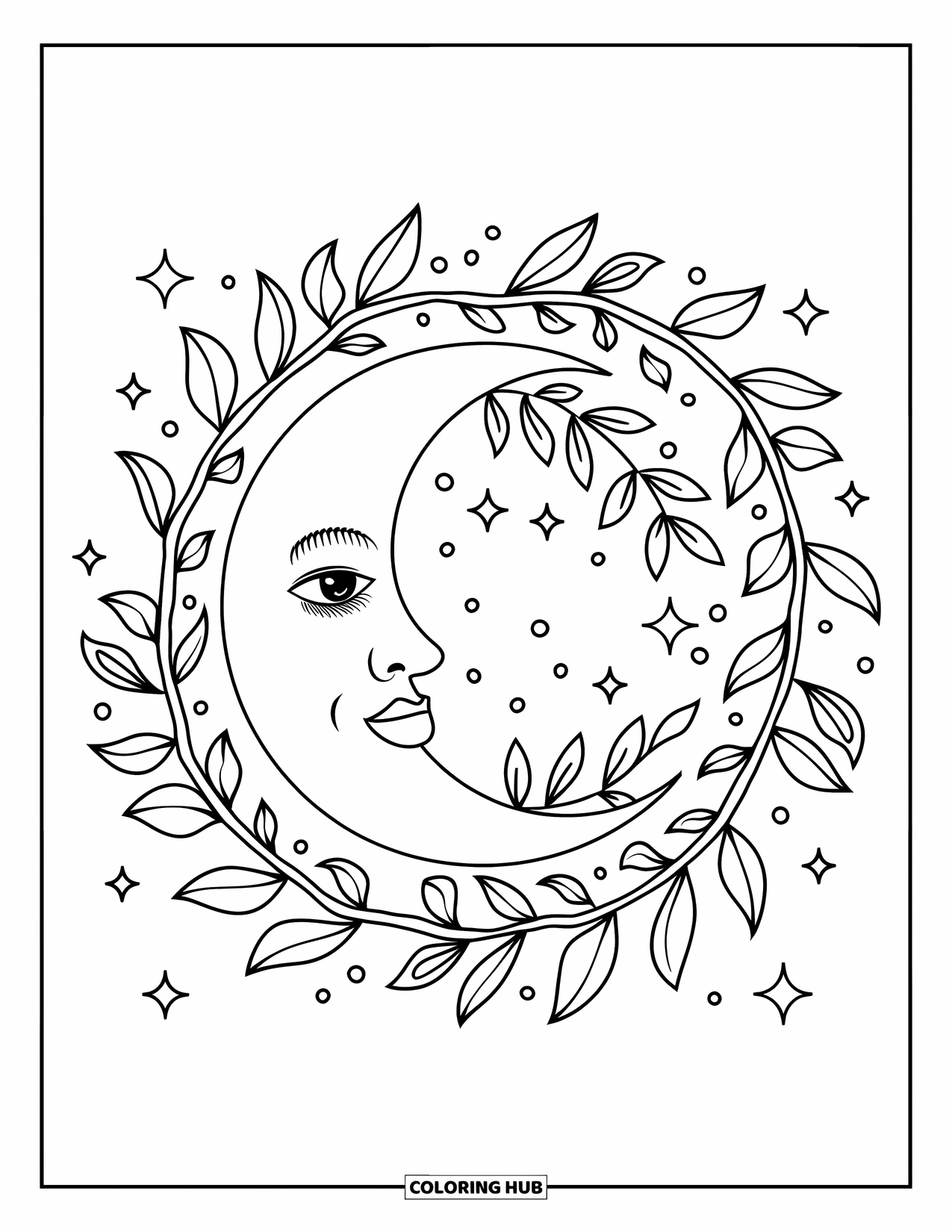 80+ Celestial Coloring Pages for Kids & Adults (Free Printable PDFs)