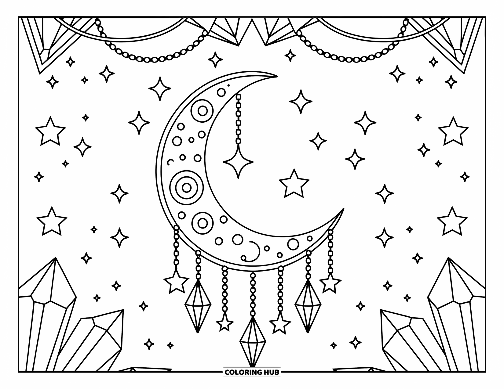 80+ Celestial Coloring Pages for Kids & Adults (Free Printable PDFs)