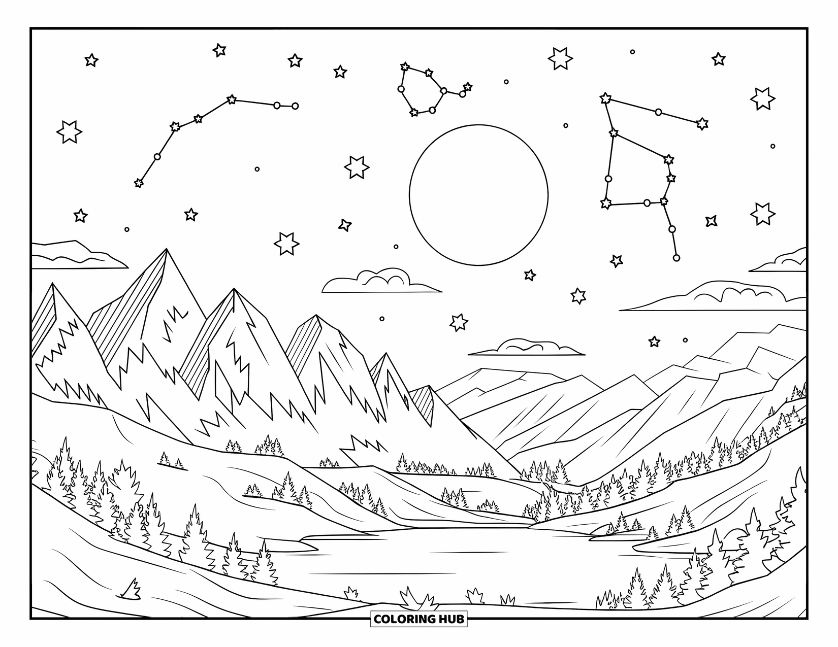 80+ Celestial Coloring Pages for Kids & Adults (Free Printable PDFs)