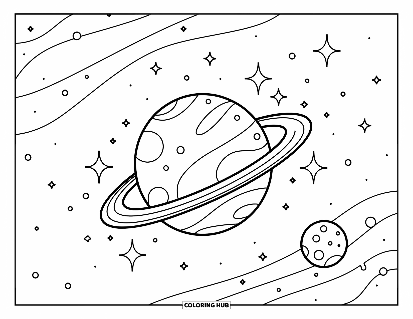 80+ Celestial Coloring Pages for Kids & Adults (Free Printable PDFs)